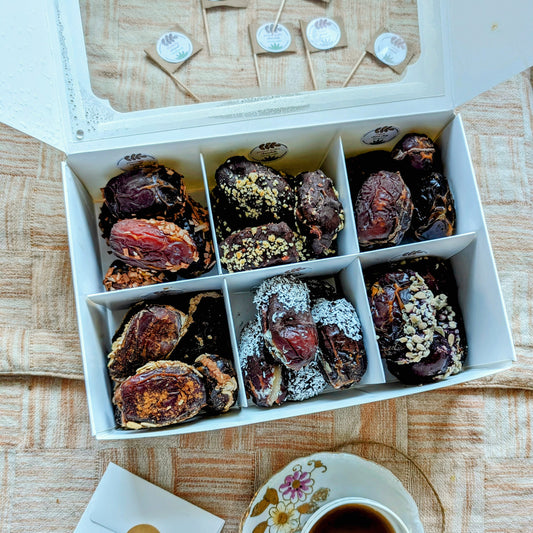 Variety Gourmet Medjool Stuffed Date Gift Boxes and Platter -6 Flavors ...